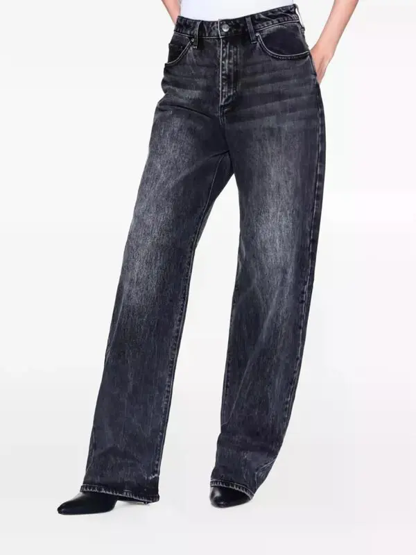 Armani Exchange Five-pocket Acid-wash Jeans