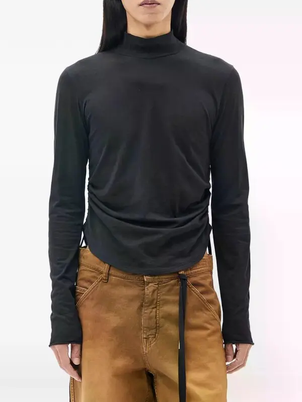 ANN DEMEULEMEESTER Lenart Mock-neck T-shirt - Black
