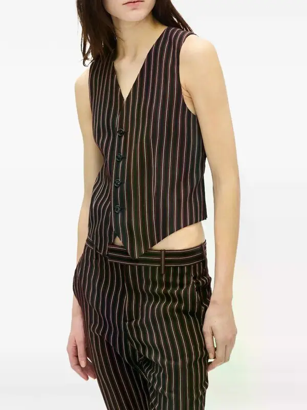 ANN DEMEULEMEESTER Pinstripe Waistcoat
