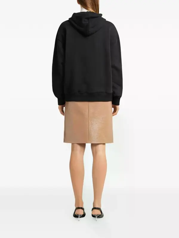 COURREGES Logo Patch Cotton Hoodie