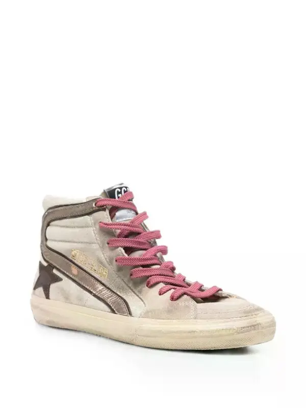 GOLDEN GOOSE High Top Sneakers With Star Patch