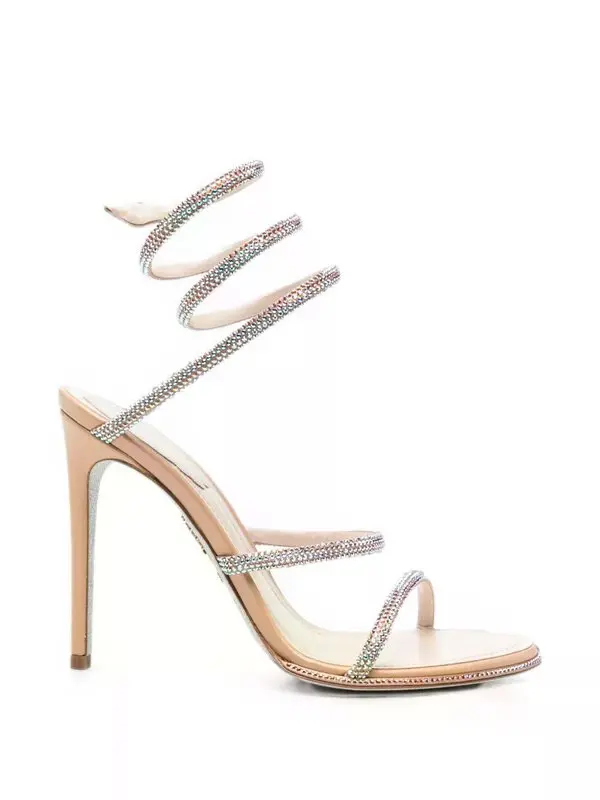 Rene Caovilla Cleo Embellished Sandals - Neutrals