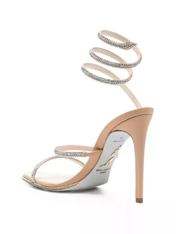 Rene Caovilla Cleo Embellished Sandals - Neutrals