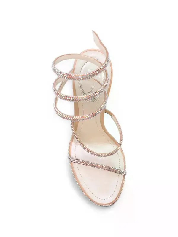Rene Caovilla Cleo Embellished Sandals - Neutrals