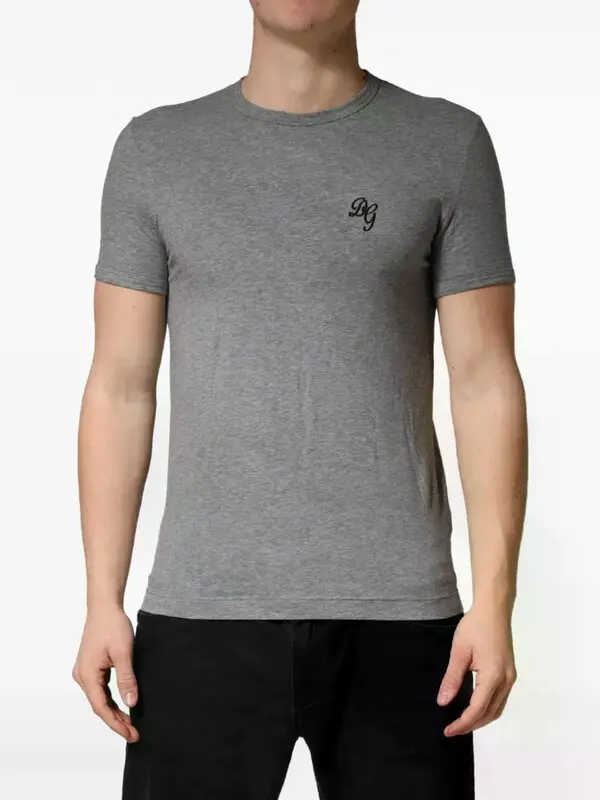 Dolce & Gabbana Logo-embroidered Crew-neck T-shirt