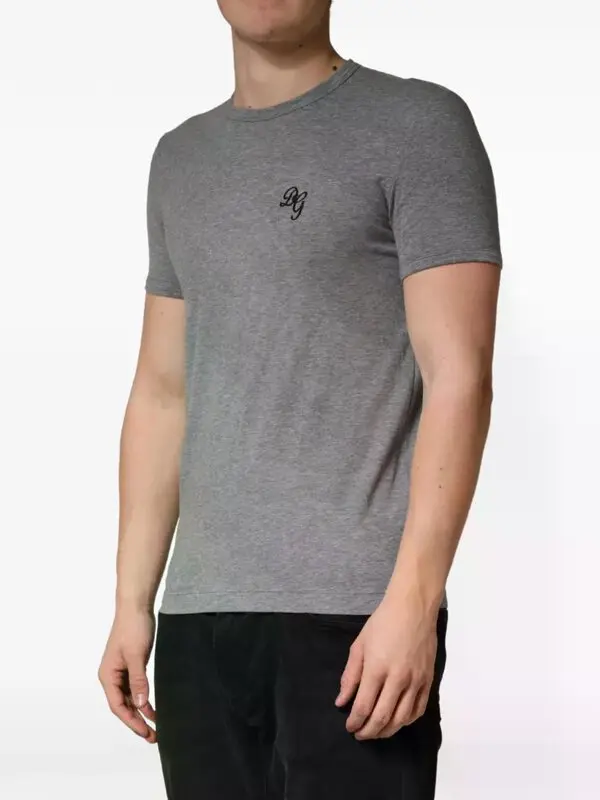 Dolce & Gabbana Logo-embroidered Crew-neck T-shirt
