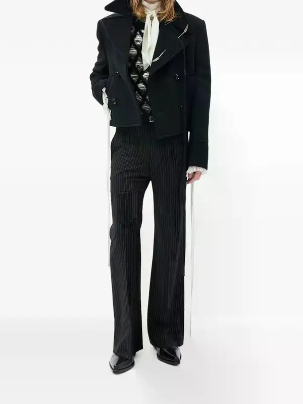 ANN DEMEULEMEESTER Open-knit Diamond Pattern Sweater