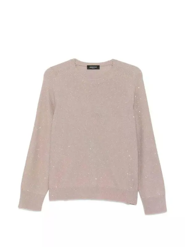 Fabiana Filippi Sequin Embellished Crew Neck Sweater - Neutrals