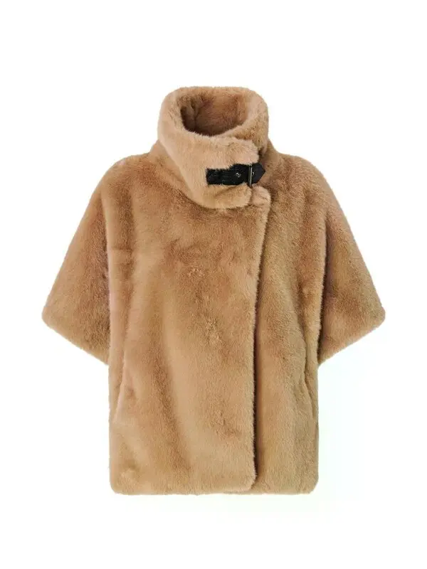 Pinko Faux Fur Buckle-fastening Jacket