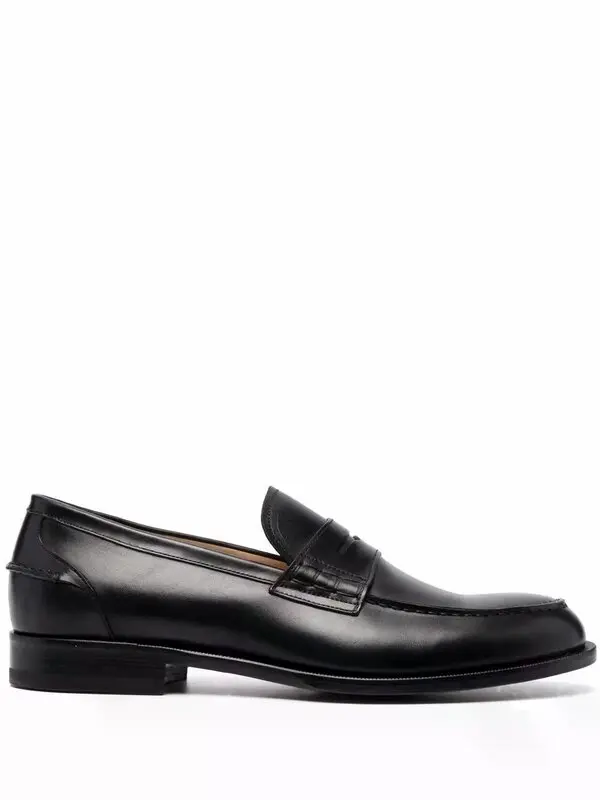 SCAROSSO Maurizio Leather Penny Loafers
