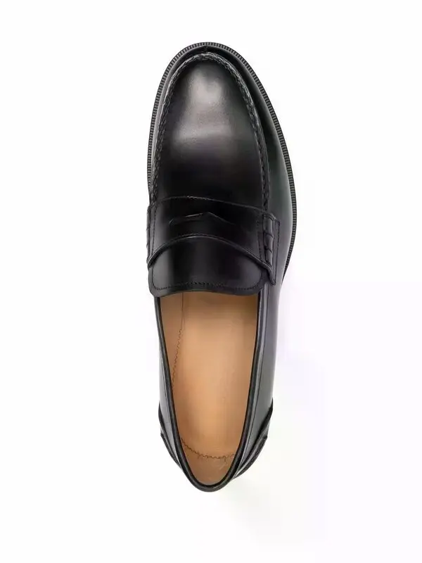 SCAROSSO Maurizio Leather Penny Loafers