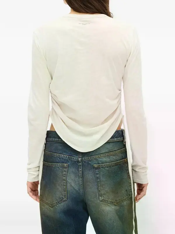 ANN DEMEULEMEESTER Graphic Print Ruched Top