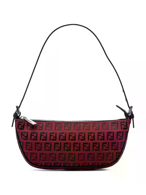 Fendi Zucchino Canvas Pochette Shoulder Bag