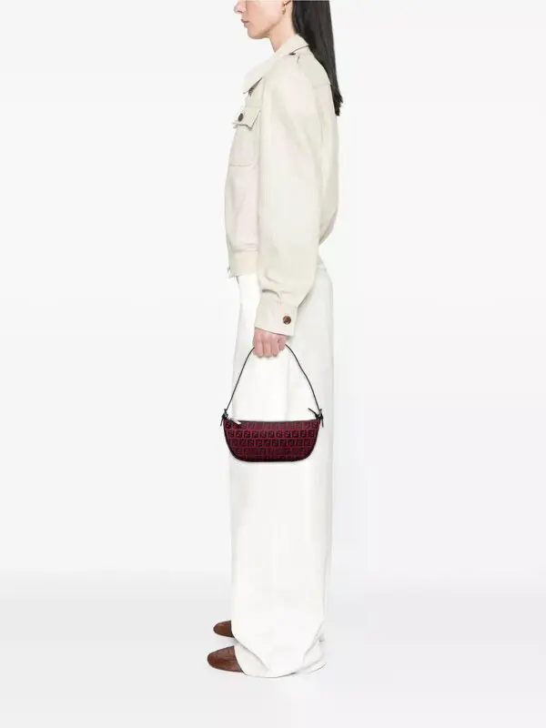 Fendi Zucchino Canvas Pochette Shoulder Bag