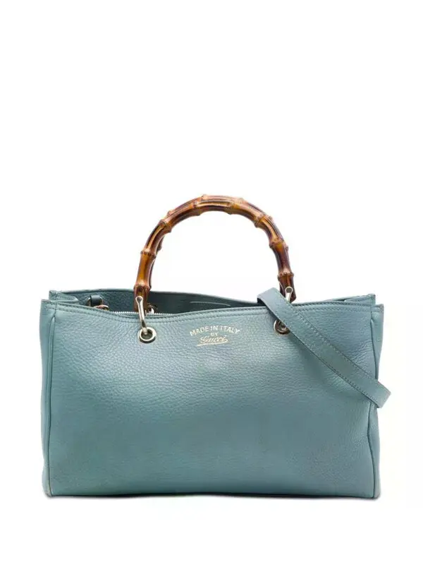 Gucci Calfskin Bamboo Shopper Satchel