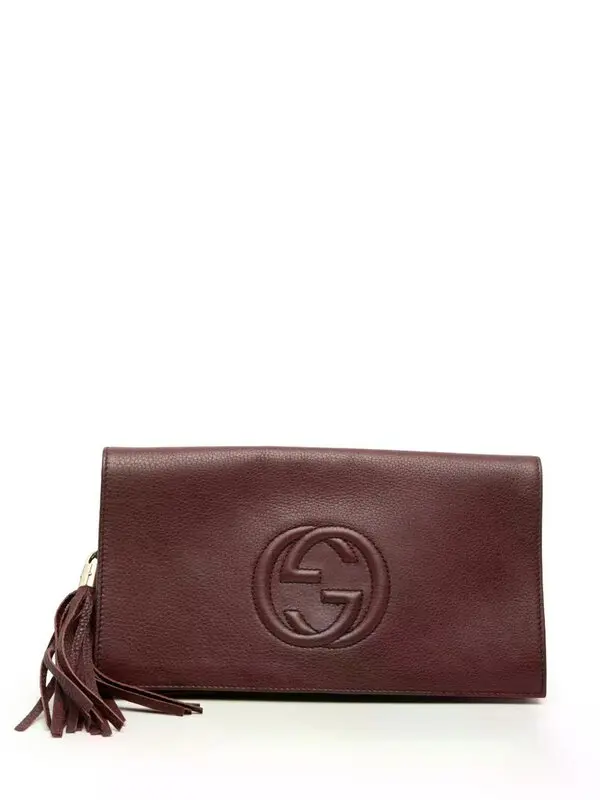 Gucci Calfskin Soho Disco Clutch Bag - Red
