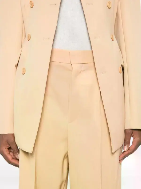 Wardrobe.NYC Wide Leg Trousers With Pressed Crease