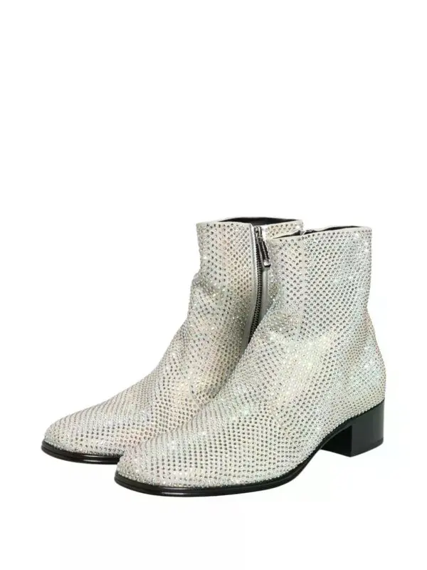 Dolce & Gabbana Rhinestone Embellished Ankle Boots