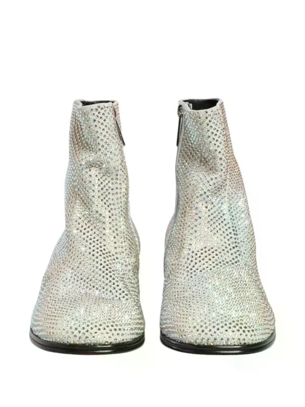 Dolce & Gabbana Rhinestone Embellished Ankle Boots
