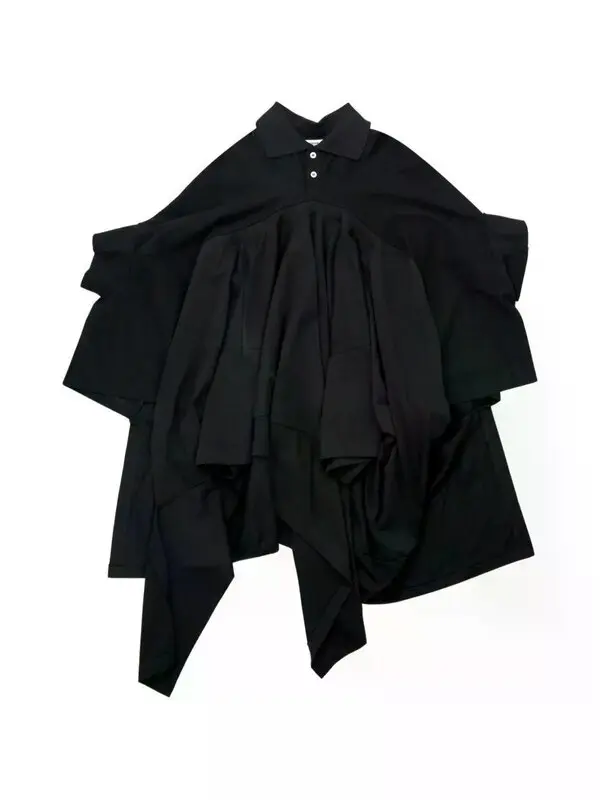 TORISHÉJU Draped Asymmetric Polo Shirt