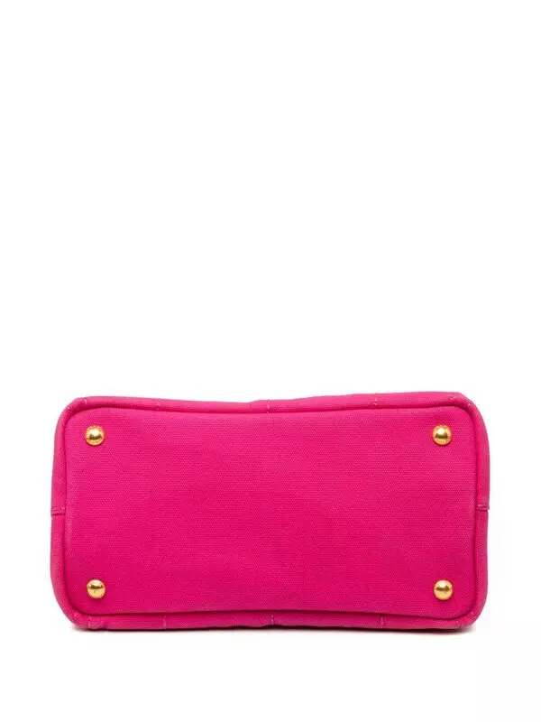 Prada Canvas Canapa Logo Satchel - Pink