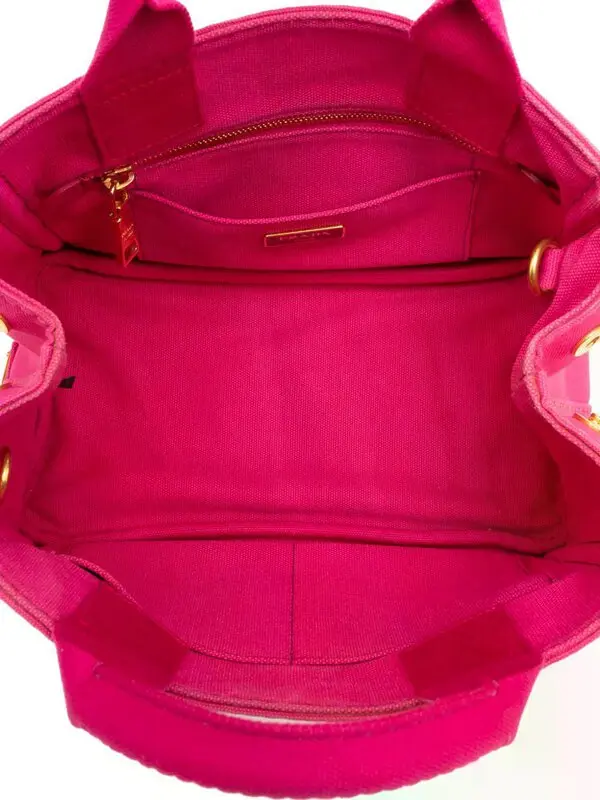 Prada Canvas Canapa Logo Satchel - Pink