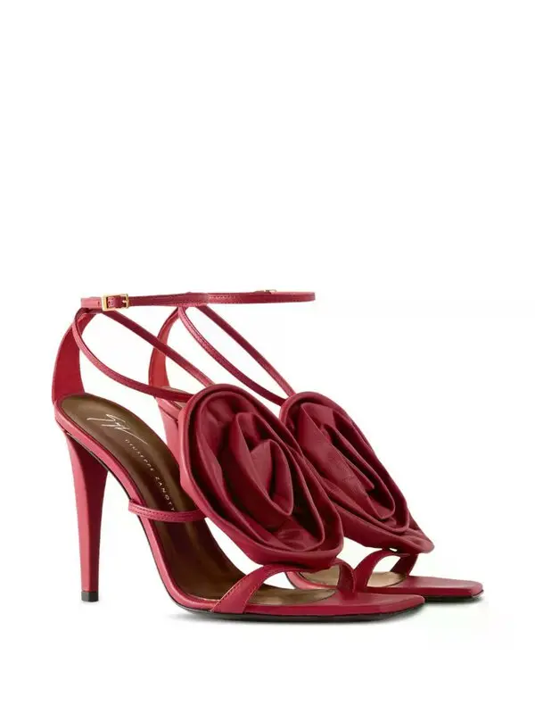GIUSEPPE ZANOTTI Cursed Flower Sandals 105 - Red