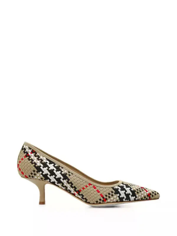 Burberry Check Woven Pumps