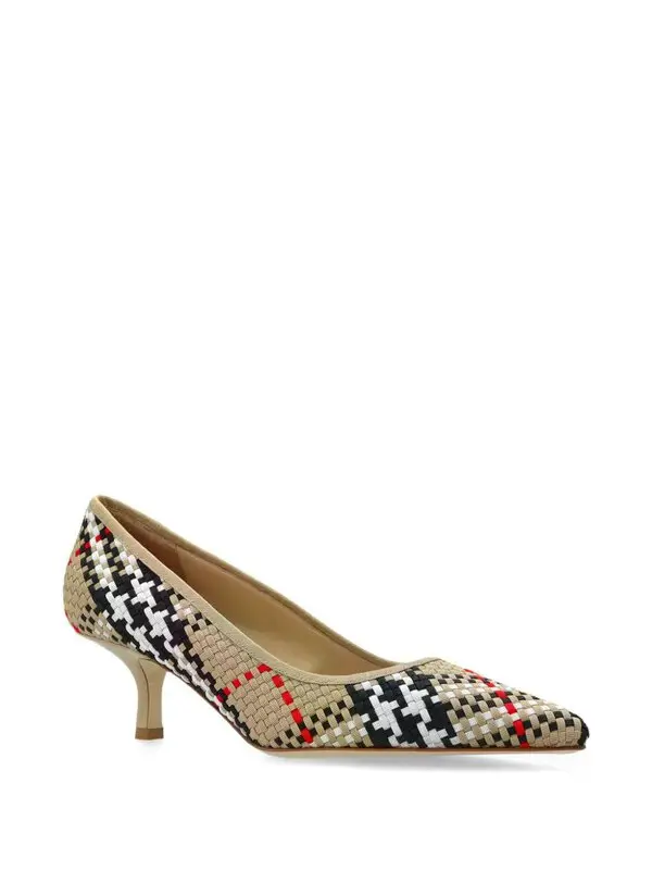 Burberry Check Woven Pumps