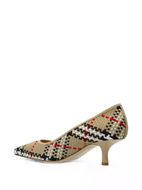 Burberry Check Woven Pumps