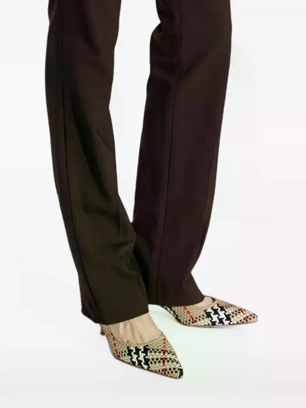 Burberry Check Woven Pumps