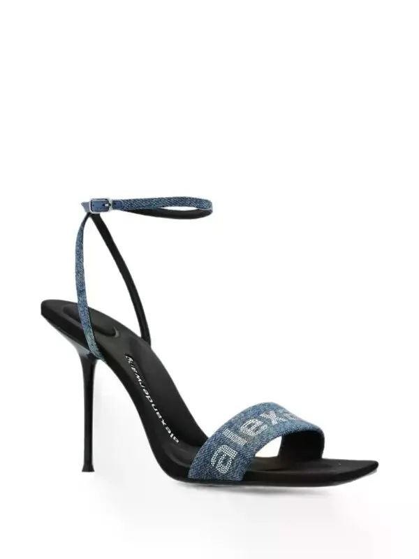 Alexander Wang Julie Logo-embellished Denim Sandals