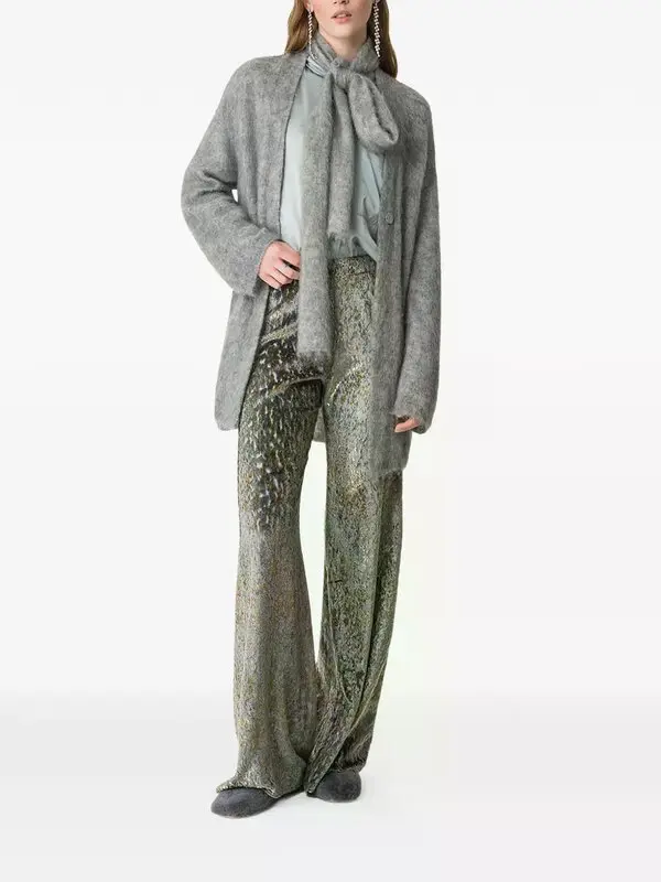FORTE_FORTE Mohair Cardigan With Tie Detail