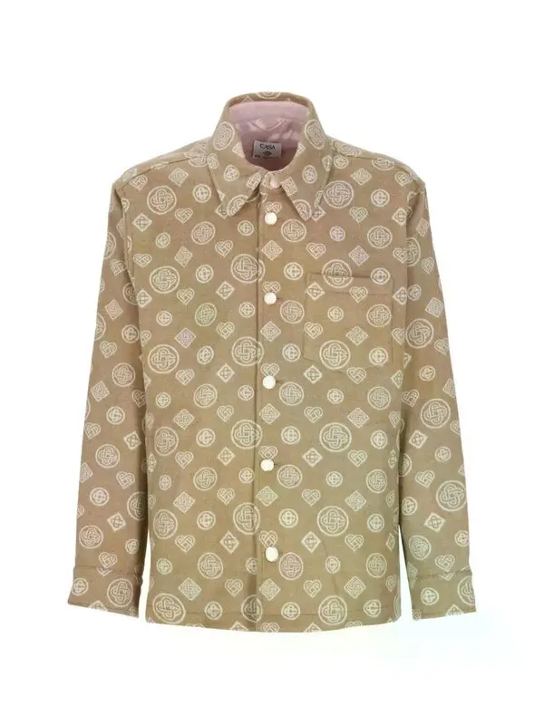 Casablanca Monogram Wool Shirt Jacket