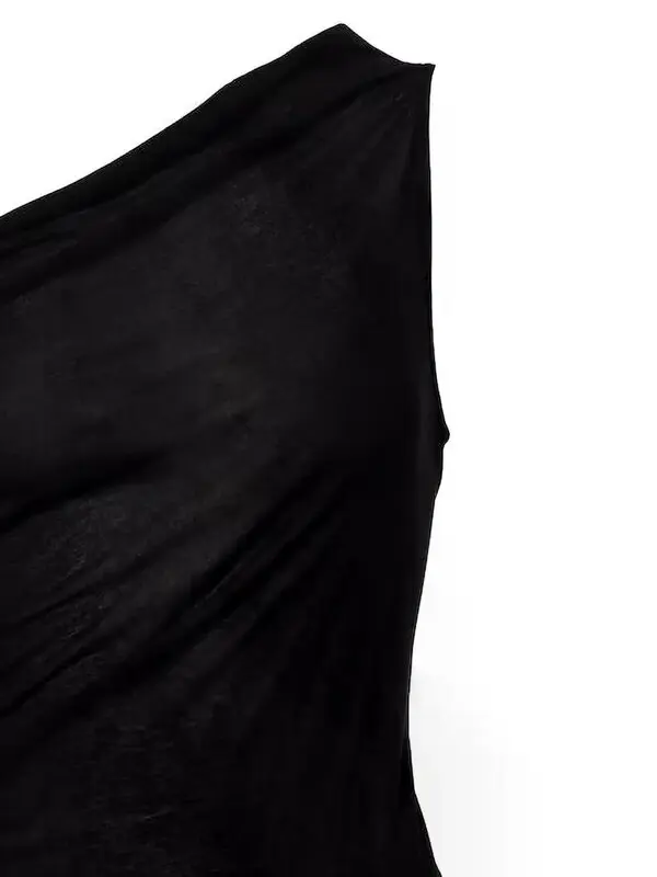 Rick Owens Athena One-shoulder Draped Top - Black