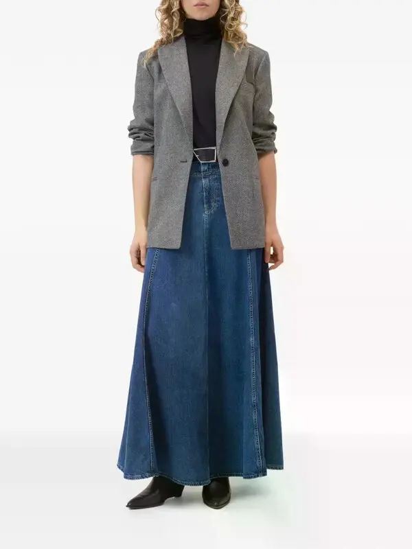 Closed Panelled Maxi Skirt