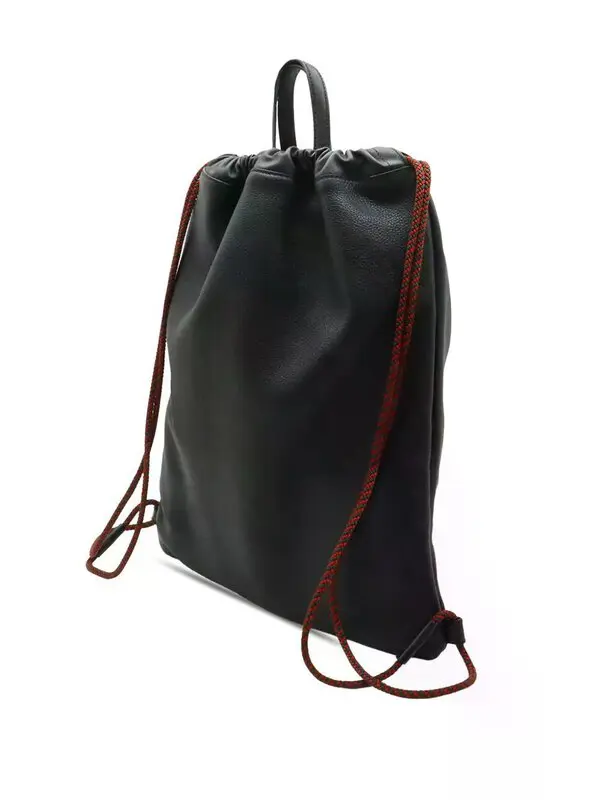 Gucci Grained Calfskin Web Logo Drawstring Backpack