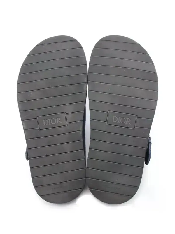 Dior Oblique Monogram Denim Tears Floral Print Mules