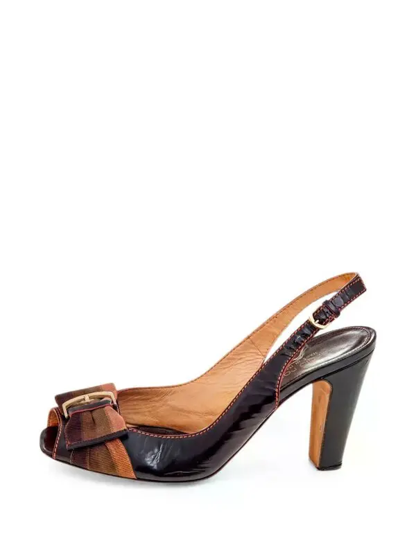 SERGIO ROSSI Peep-toe Slingback Sandals