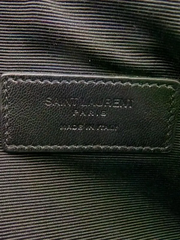 Saint Laurent Canvas Skull Print Zip Clutch Bag