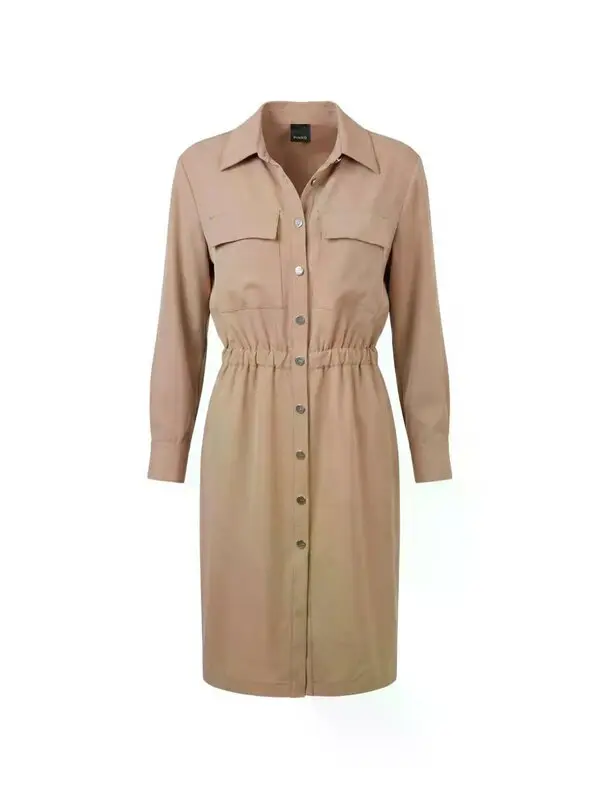 Pinko Midi Shirt Dress - Neutrals