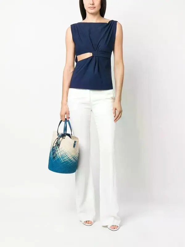 Alberta Ferretti Sleeveless Cut-out Blouse