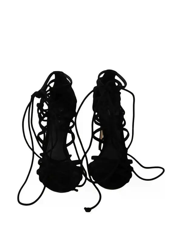 Dolce & Gabbana Suede Lace-up Stiletto Sandals