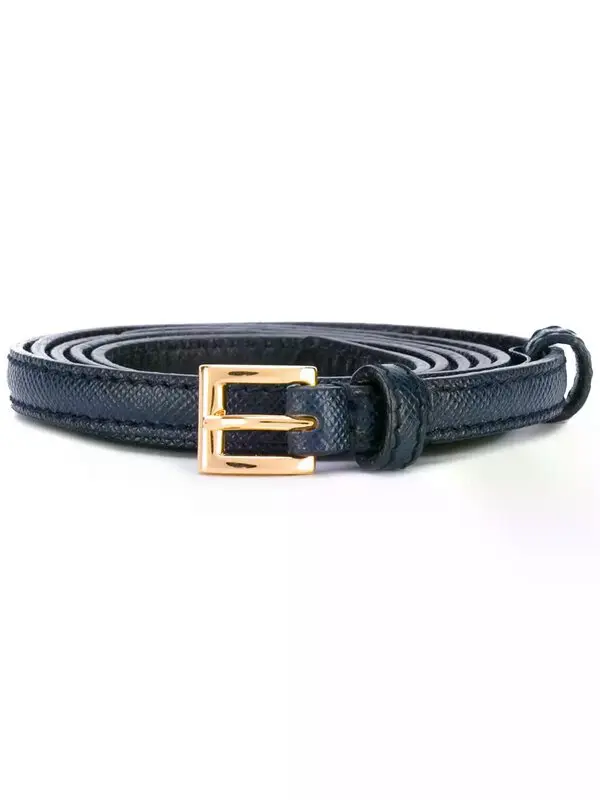 Prada Thin Leather Belt - Blue