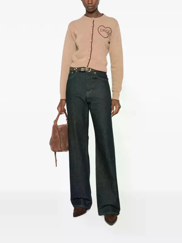 Chloé Embroidered Heart Cardigan