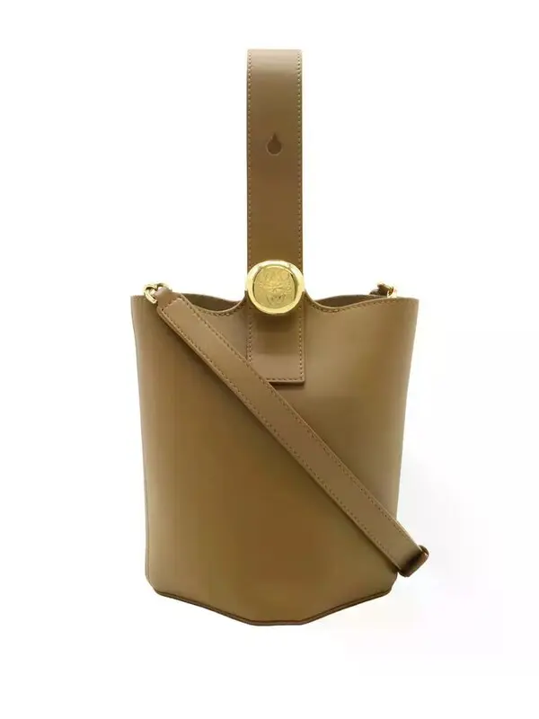 Loewe Leather Pebble Bucket Bag Satchel - Brown