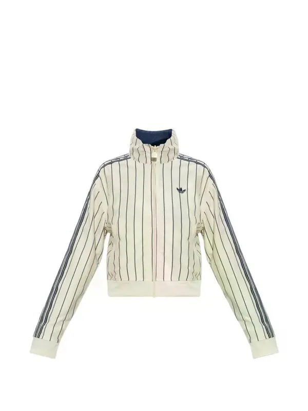 Adidas Reversible Pinstriped Bomber Jacket