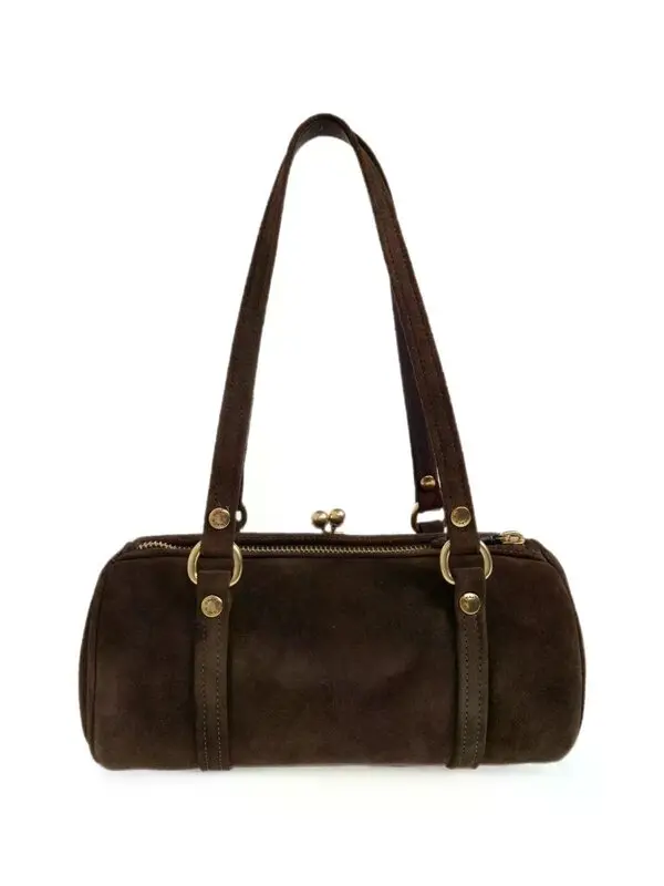COACH Kisslock Barrel 28 Shoulder Bag - Brown