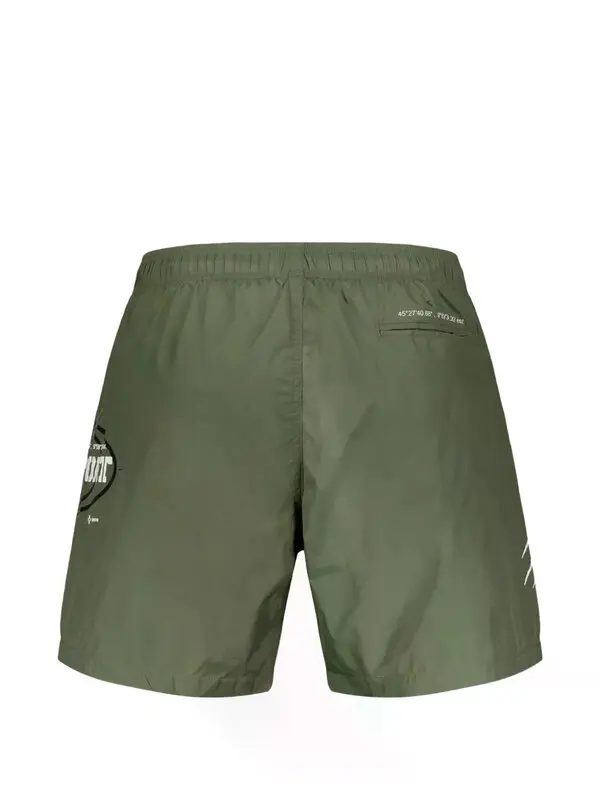 PLEIN SPORT Logo Print Swim Shorts - Green