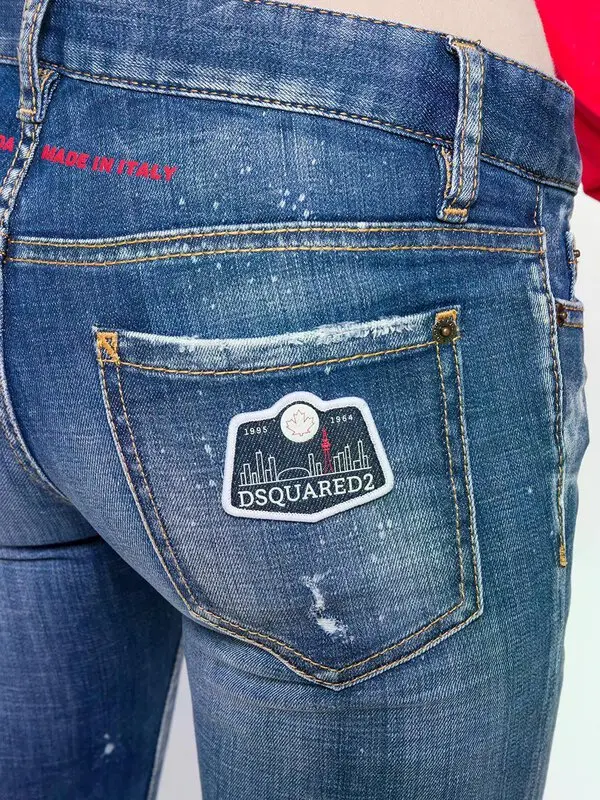Dsquared2 Paint Splattered Skinny Jeans